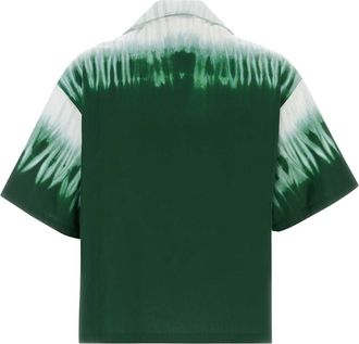 Balenciaga Printed Poplin Shirt - Green