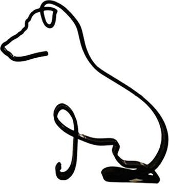 Baoblaze Statue en m&eacute;tal Figurine Abstraite Chiens Chats Sculpture Animaux d&eacute;cor Voiture Bureau Salon &eacute;tude d&eacute;cor Ornement Fer, 11,6x10,2 cm