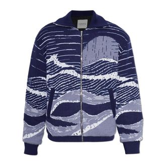 Laneus Homme, Pulls, Bleu, Taille: XL Cardigan isolant avec col
