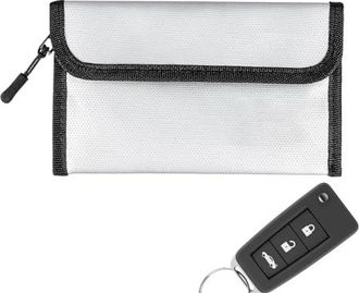 Generic Emp Bags pour t&eacute;l&eacute;phones - Coque ignifuge &eacute;tanche bloqueur de signal, portable, ultra s&ucirc;r, rangement s&eacute;curis&eacute; pour argent, passeport, permis, blanc, R