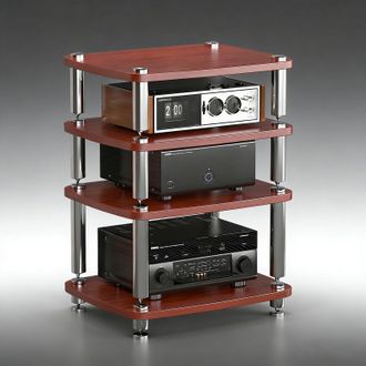 Generic HiFi Regal AV-Medienst&auml;nder Mit 1 Bis 4 Ebenen, HiFi-Lautsprecherbox Mit Vibrationsd&auml;mpfung, Aufbewahrungseinheit for Plattenspieler Und Spielkonsolen