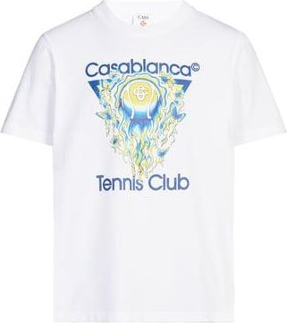 Casablanca T-shirt imprim&eacute; &agrave; col rond en coton