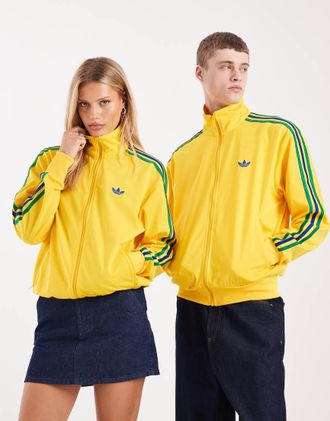 adidas Originals Firebird - Veste de surv&ecirc;tement - Jaune et vert