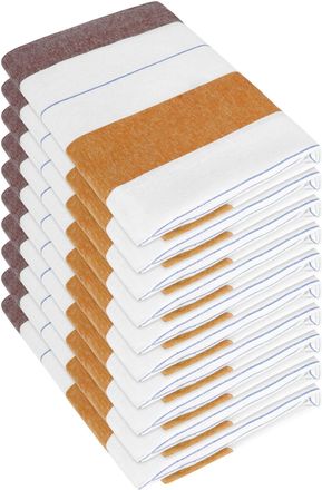 Normani 10 Geschirrt&uuml;cher aus Baumwolle oder Halbleinen 55 x 75 cm New/Orange 55 x 75 cm