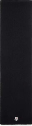 Moncler Femme, Accessoires, Noir, Taille: ONE Size Ribbed Logo Scarf