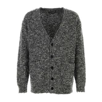 Dolce & Gabbana Textured Knit Cardigan - - Knitwear - Herren - Grau - M