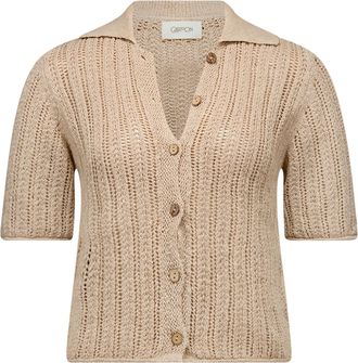 Cartoon Sommer-Strickjacke mit Knopfleiste
