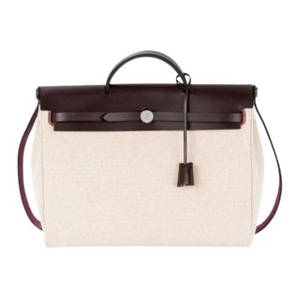 Herm&egrave;s Pre-owned Herbag Messenger 39 - Femme - Pre-owned - Beige - Taille: ONE Size