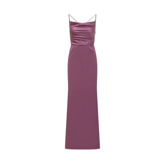 Actualee Femme, Robes, Violet, Taille: 38 FR Long Dress