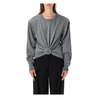 Magda Butrym Roses Knit - Femme - Pulls - Gris - Taille: 34 FR