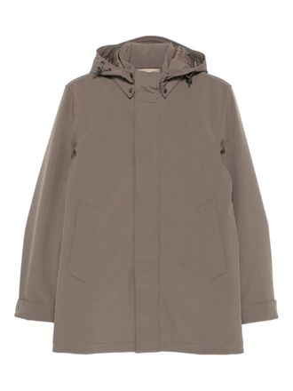 Woolrich manteau boutonné à capuche - Gris