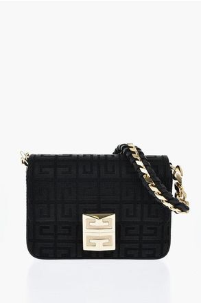 Givenchy All Over Monogram Cotton Mini Bag with Golden Effect Chain size Unica