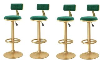 Generic Barhocker, drehbarer Barhocker mit H&ouml;henverstellung, weichem Sitz, Verstellbarer Tresenh&ouml;he/Gr&uuml;n/1/2 St&uuml;ck