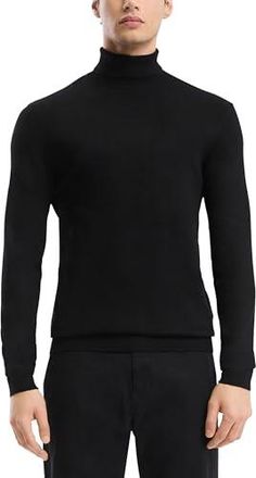 QS by s.Oliver 2172411 Pull &agrave; col roul&eacute;, Noir, S Homme