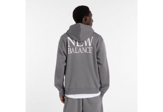 New Balance Kapuzensweatshirt mit Kapuze, mit Kordelzug, mit K&auml;ngurutasche, mit Print-Applikation