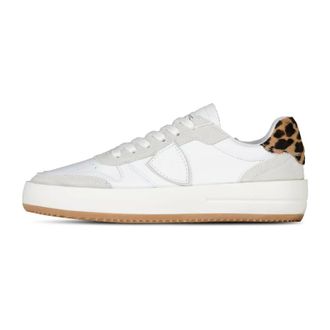 Philippe Model Animalprint Leder Sneakers Hochwertige Materialien - - Shoes - Damen - Wei&szlig; - 41 EU