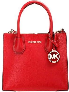 Michael Kors Mercer Sac &agrave; bandouli&egrave;re en cuir grain&eacute; Rouge vif Taille M, rouge vif, taille unique