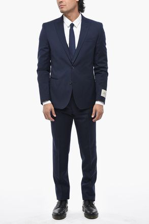 Corneliani CC COLLECTION 3-Teiliger Anzug Aus Schurwolle Mit Spitzrevers Corneliani