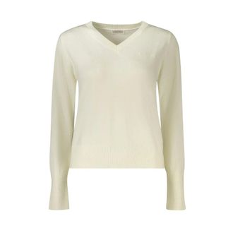 Guess Femme, Pulls, Blanc, Taille: 40 FR &Eacute;l&eacute;gant pull pour femme avec col en V