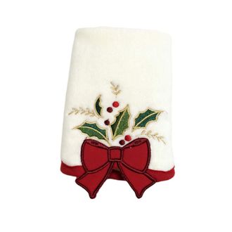 Amosfun Weihnachtsbaum Xmas Wei&szlig; Bad Handt&uuml;cher weich Baumwolle Handtuch-Set Duschtuch G&auml;stetuch f&uuml;r zu Hause