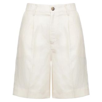 Woolrich Lyocell Leinen Shorts - - Shorts - Damen - Beige - W27