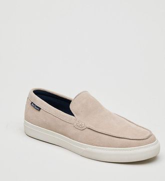 Ben Sherman Almer Wildleder Herren Slipper in Steinfarbe
