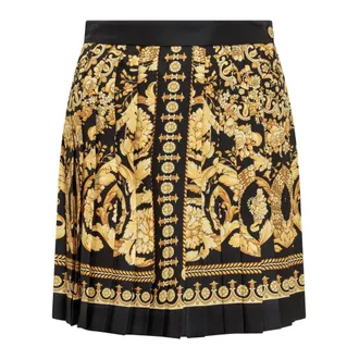 Versace Barock Plissee Midirock - - Skirts - Damen - Mehrfarbig - M