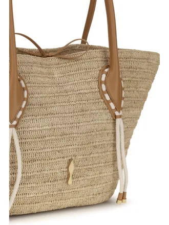 Christian Louboutin Womens Shoulder Bag Venus Basket Raffia Natural-Tan Natural/tan