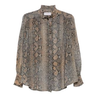 Ermanno Scervino Femme, Blouses et Chemises, Brun, Taille: 38 FR Chemise en polyester