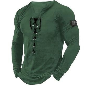 Generico Sweat-shirt &agrave; capuche pour homme avec cordons de serrage - Sweat-shirt militaire r&eacute;tro &agrave; capuche - Manches longues - Pull &agrave; col rond, vert, XXXL