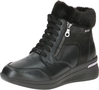 Caprice Comfort Damen Sneaker hoch mit Fütterung mit Reißverschluss Wasserabweisend, Schwarz (Black Comb), 38 EU