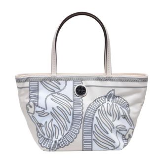 Tory Burch Femme, Sacs, Blanc, Taille: ONE Size Nylon Printed Tote