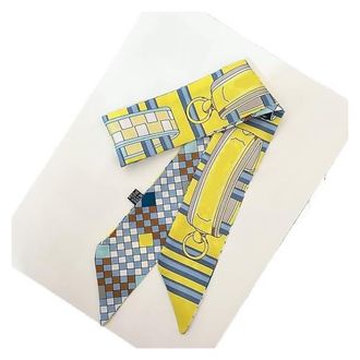 Generico &Eacute;charpe l&eacute;g&egrave;re en soie imprim&eacute;e pour femme, accessoire d&eacute;t&eacute; &agrave; porter au cou et au sac, C159-5, 85x5cm