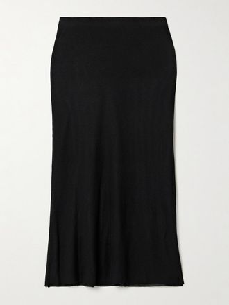 Khaite Leema Midirock Aus Geripptem Jersey - Schwarz