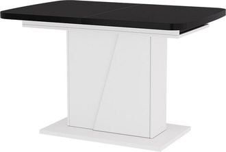 Vicco Esstisch Fenaro, Weiß/Schwarz, 120 x 80 cm ausziehbar, Vicco