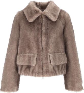 Bully Faux Fur Kapuzenjacke - - Jackets - Damen - Braun - L
