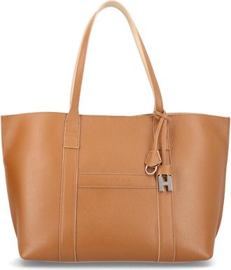 Hogan Womens Script Medium Bag Brown Calf Leather Shoulder