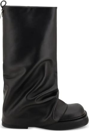 The Attico Stiefel - Black Knee-High Slouchy Boots - Gr. 38,5 (EU) - in Schwarz - f&uuml;r Damen