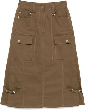 3.1 Phillip Lim Gerader Rock mit Zierkn&ouml;pfen - Braun