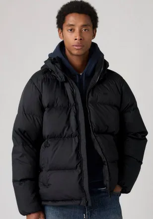 Levi's Steppjacke ROCKWELL HOODED PUFFER 1 Hoher Stehkragen, wattiert und mit w&auml;rmendem Fleece gef&uuml;ttert