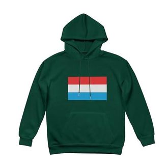 Generic Sweat &Agrave; Capuche Luxembourg Drapeau pour Femme Adultes Et Adolescents Doublure Polaire Sweatshirt pour Patriotes Hoodie Femmes Femmes Pull &Agrave; Capuche po
