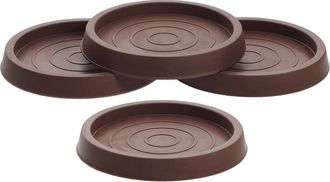 Holibanna 4 St&uuml;ck M&ouml;beluntersetzer aus Gummi Runde Stuhlrollenstopper 3,5-4 Zoll Verschlei&szlig;feste Sofastopper f&uuml;r Holzb&ouml;den Bodenschutz f&uuml;r B&uuml;ro und Wohnzimmerm&ouml;