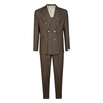 Eleventy Abito Doppio Petto - - Suits - Herren - Braun - XL
