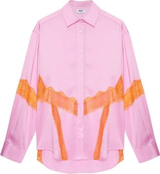 Msgm Msgm, Femme, Blouses et Chemises, Rose, Taille: 36 FR Chemises