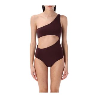 Magda Butrym Femme, Maillots de bain, Brun, Taille: 36 FR Maillot de bain une pi&egrave;ce &agrave; une &eacute;paule et d&eacute;coupe