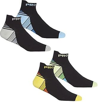 Undercover 4 Pairs Mens Compression Trainer Socks 40B577 1xEach Colour