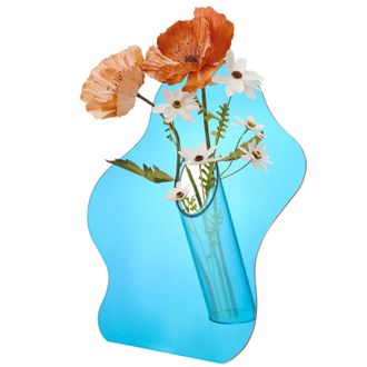 Generico Vase mit Acrylrahmen, Schreibtischdekoration aus Acryl, Vase f&uuml;r Blumenarrangements, f&uuml;r B&uuml;ro, Esszimmer, Wohnzimmer, Schlafzimmer, Arbeitszimmer, Bib