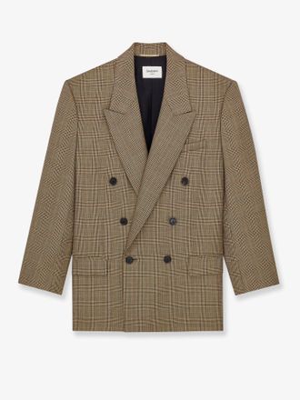 Saint Laurent Prince-of-Wales certified wool blazer - SAINT LAURENT - gender_Woman