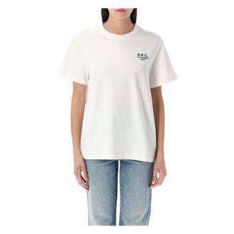 A.P.C. A.p.c., Femme, Tops, Blanc, Taille: 38 FR T-shirt Standard Rue Madame