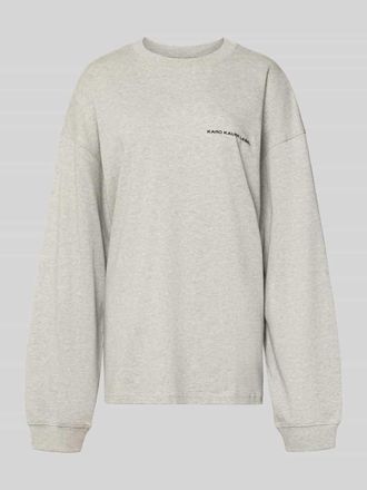 Karo Kauer Oversized Longsleeve mit Label-Print
